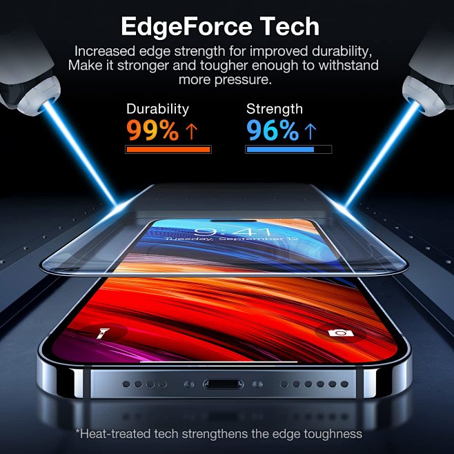 Amazon.com: TORRAS Diamond Shield for iPhone 14 Pro Max Screen ...