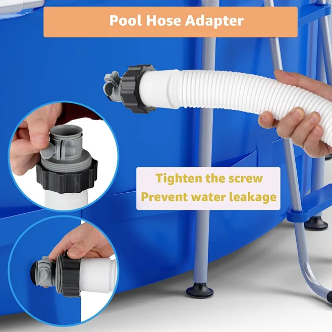 Amazon.com: Yubunt Pool Hose Adapter A/B Type Connector with Clamp ...