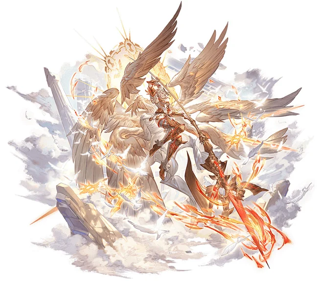 Michael, Battle Art from Granblue Fantasy-花瓣网