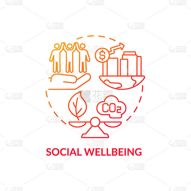 社会福利概念图标