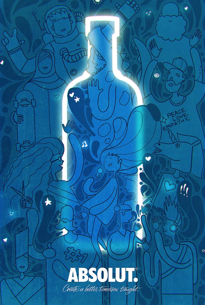 ABSOLUT Art : A series of posters designed for ABSOLUT, each exploring ...