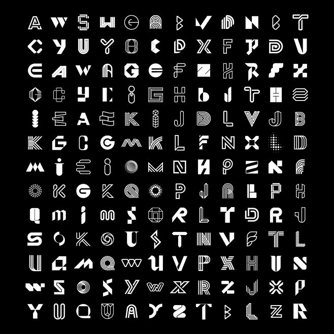 Experimental Alphabet : Set of lettermarks I did for the lettermark ...