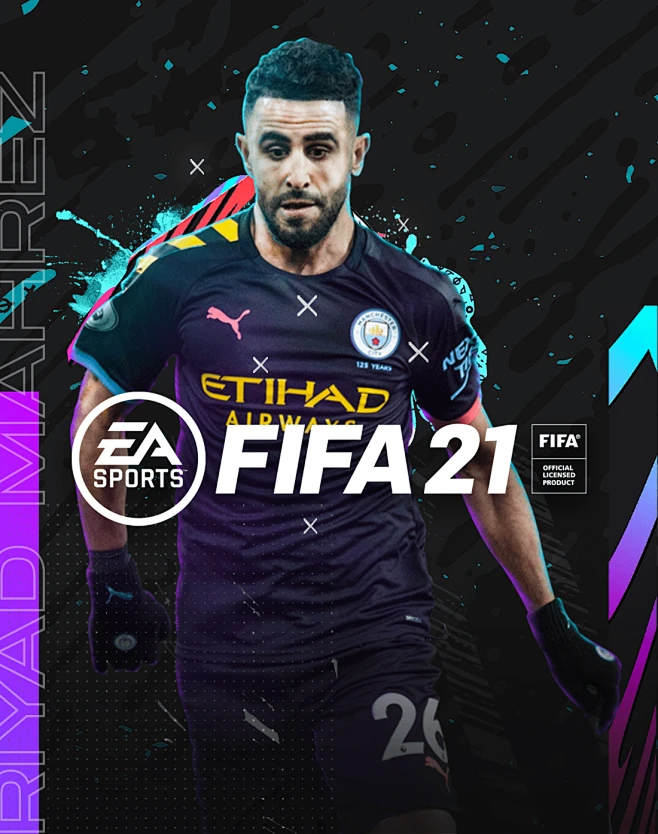 cover design DZ FIFA fifa 20 FIFA 21 Gaming photoshop Ps4 Riyad Mahrez ...
