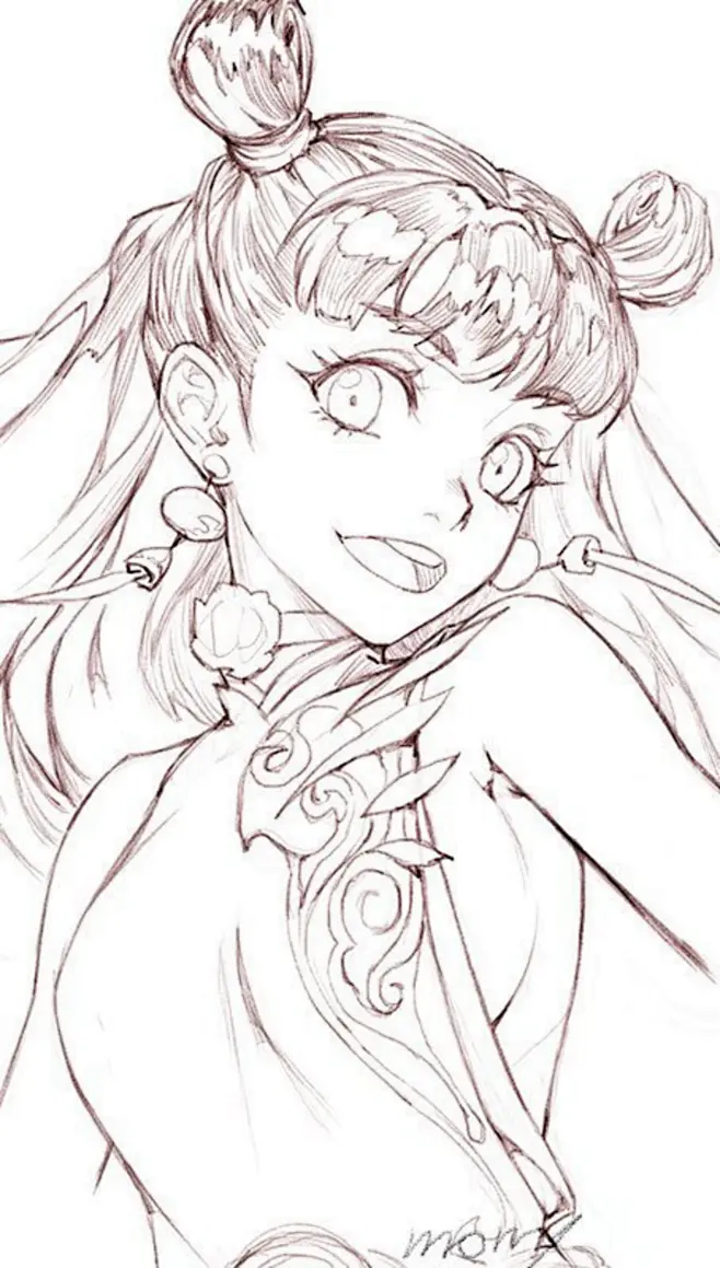 画师morry的一组线稿 twitter：MorryEvans 插画图片壁纸-花瓣网