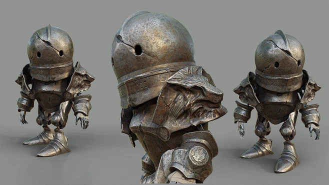 Medieval robot knight v3-花瓣网