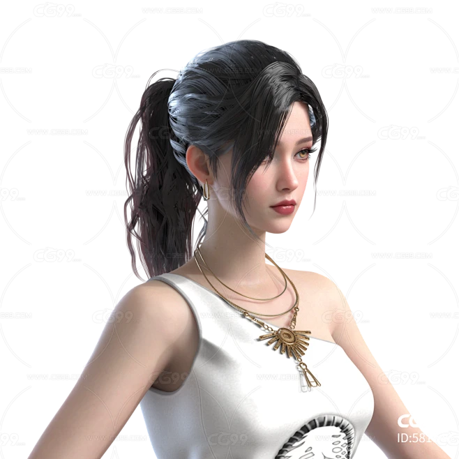 写实女孩 现代人物 短裙女人 都市美女 辣妹 性感美女-cg模型免费下载-maya模型-CG99-花瓣网