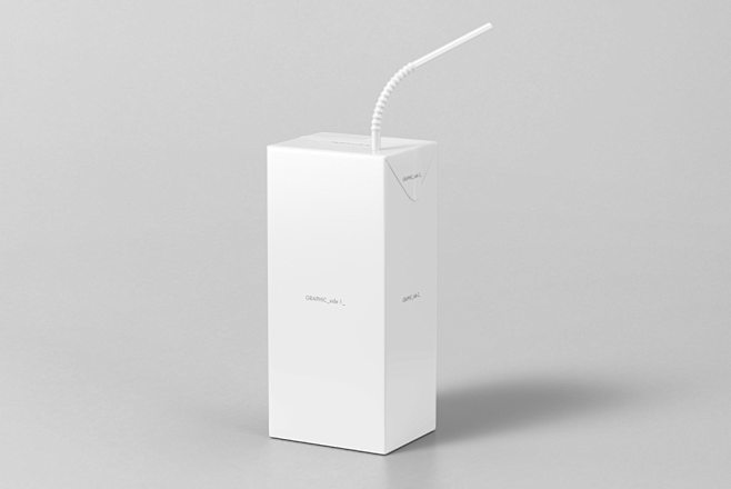 简洁高端牛奶饮料盒样机