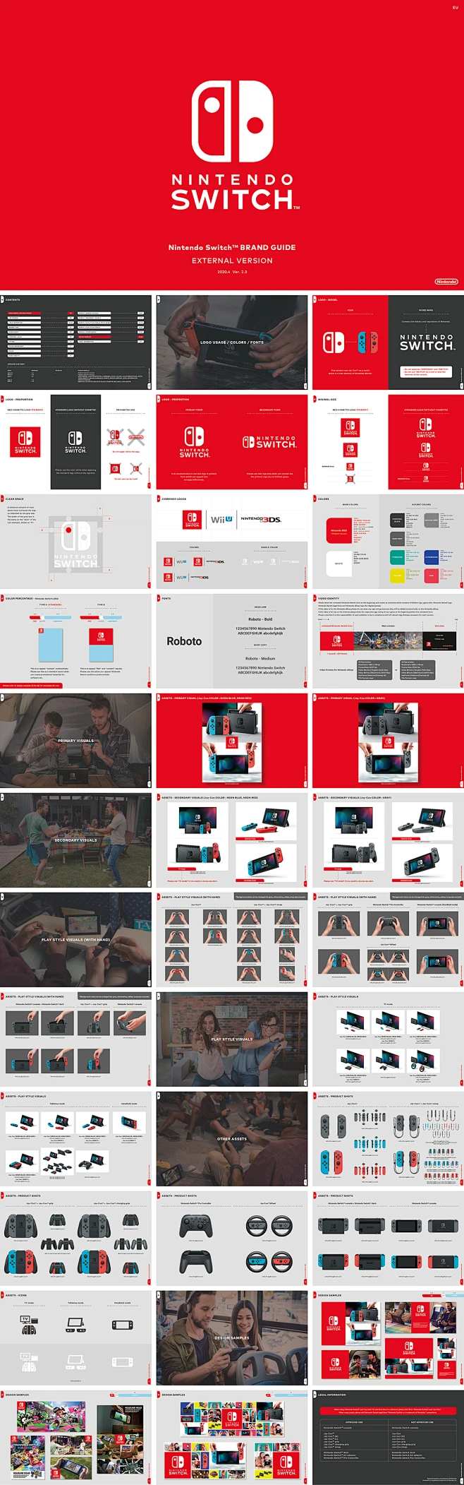 日本Nintendo Switch任天堂品牌VI手册-花瓣网