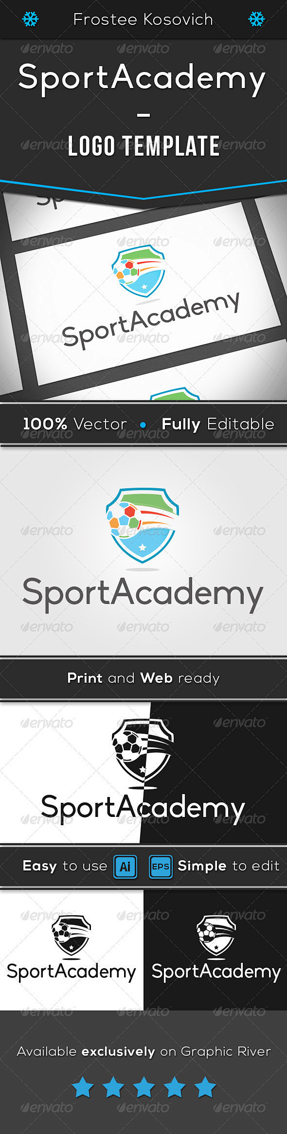 体育学院——波峰标志模板Sport Academy - Crests Logo Templates球、佳洁士、开发、健身、足球、有趣,孩子 ...