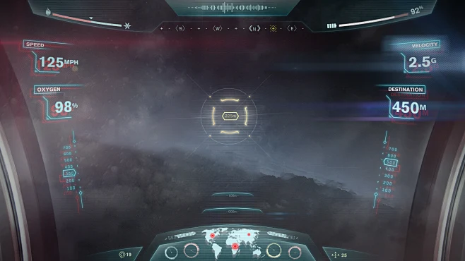 HUD/UI Concepts : -花瓣网