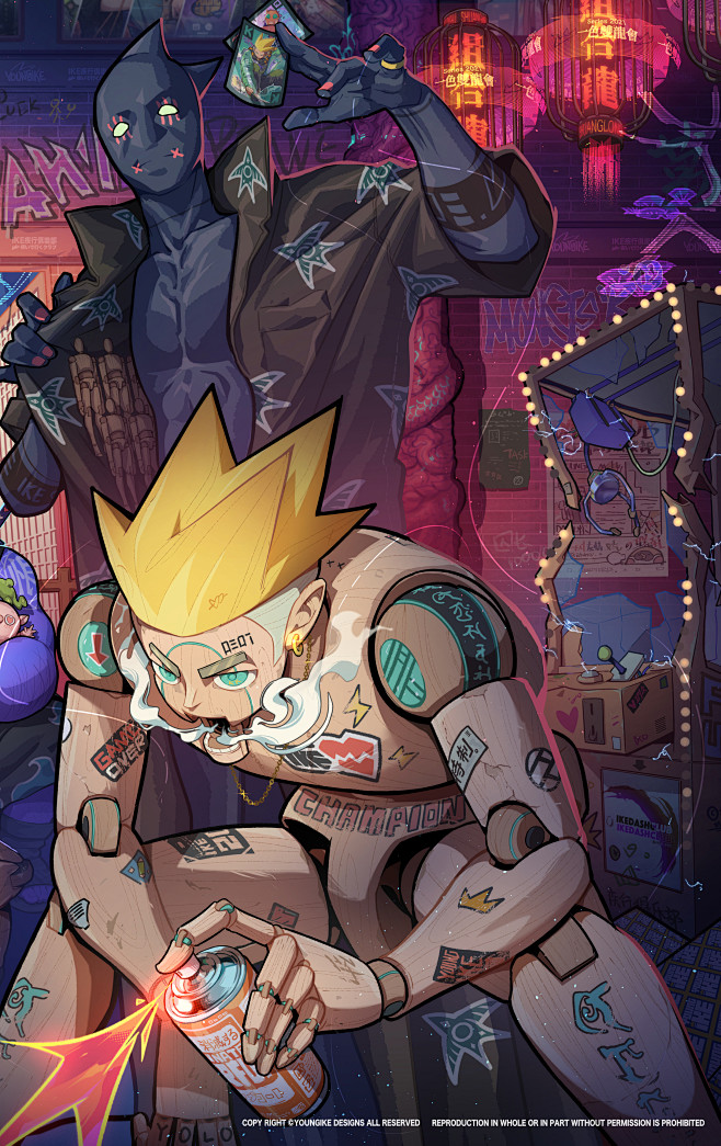 「一色雙龍會」DDC 14插画新锐潮流插画YOUNGIKE - 原创作品