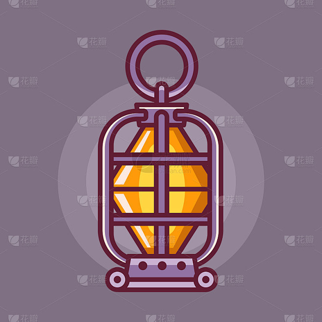 Camping Lantern or Kerosine Lamp Icon