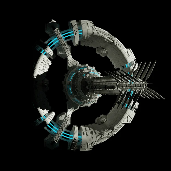 3dmodelling c4d CGI concept art Maya sci-fi Space Starwars-花瓣网