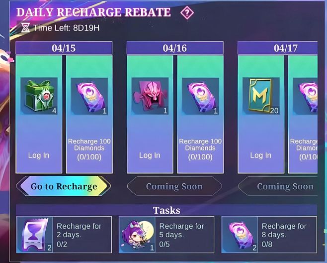 Daily Recharge Event April 15, 2023 @VASH Discounted Game Credit