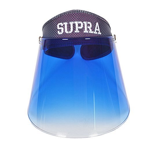 Women Anti-uv Sun Visor Cap Headband Solar Face Shield Patented Blue at ...
