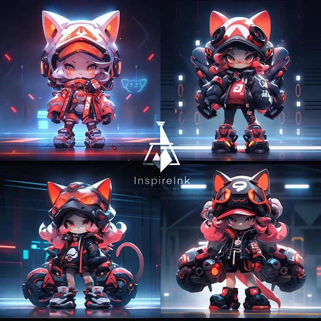 Midjourney | AI绘画赛博朋克IP形象设计 2-花瓣网