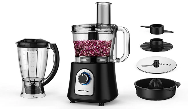 Amazon.com: Ovente PF7007B Deluxe 12 Cup Multi-Function Food Processor ...