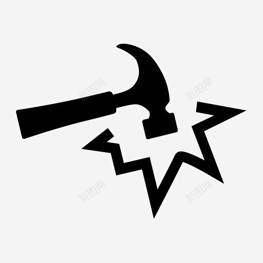 撞击破碎效果图标 免费下载 页面网页 平面电商 创意素材