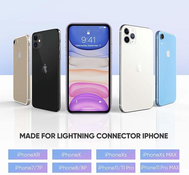 Amazon.com: UGREEN 苹果耳机适配器，Apple MFi 认证的 iPhone 闪电至 3.5 毫米插座转换器，兼容 ...
