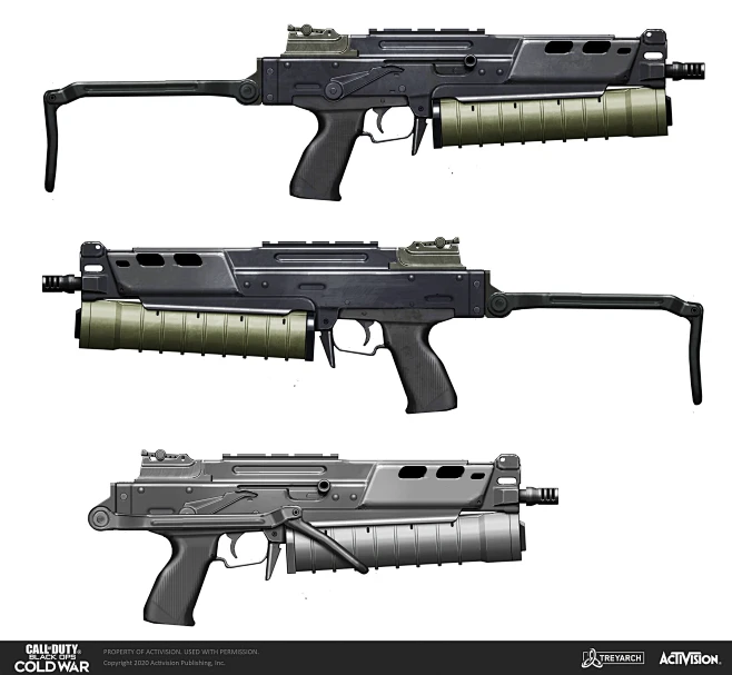 Call of Duty: Black Ops Cold War Weapon 2D/3D Concept BullFrog Sub ...