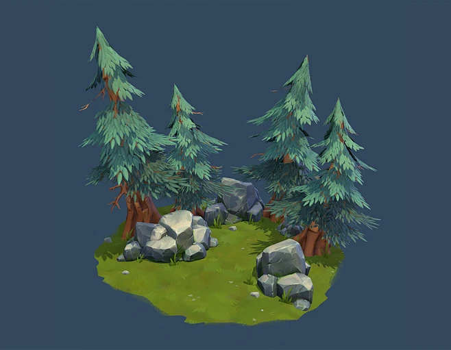 Stylized Forest-花瓣网