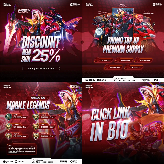 其中包括图片：Feed MLBB x Ducati Store-花瓣网