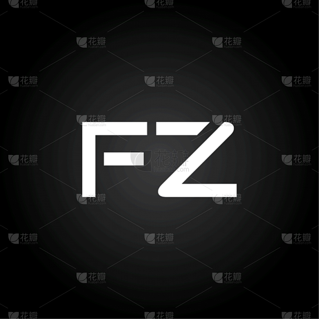 initial letter fz logo design template creative