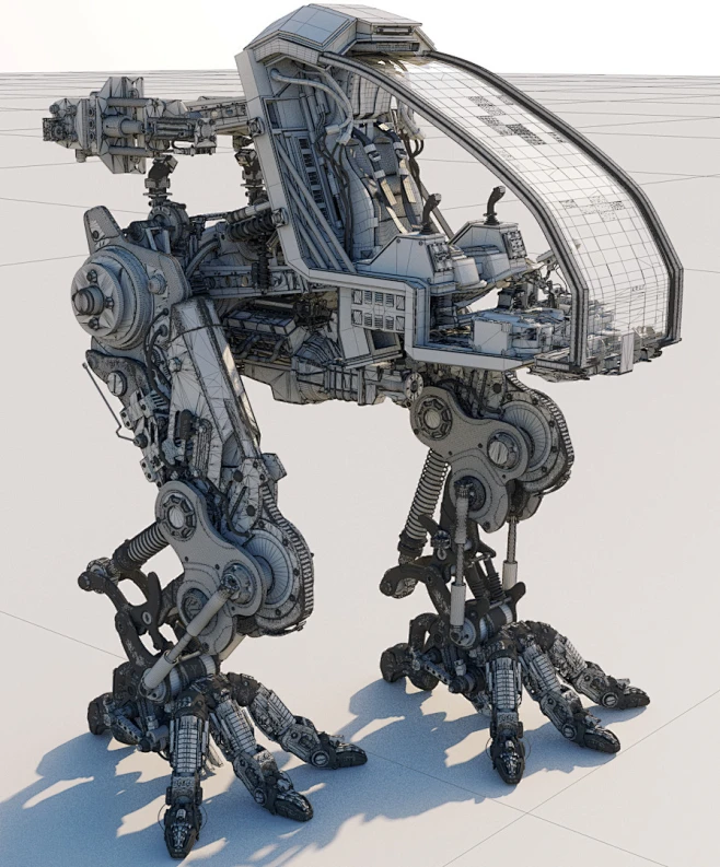 Exposed Mech Project : Mech Design.Primarily modeled in ZBrush, with ...