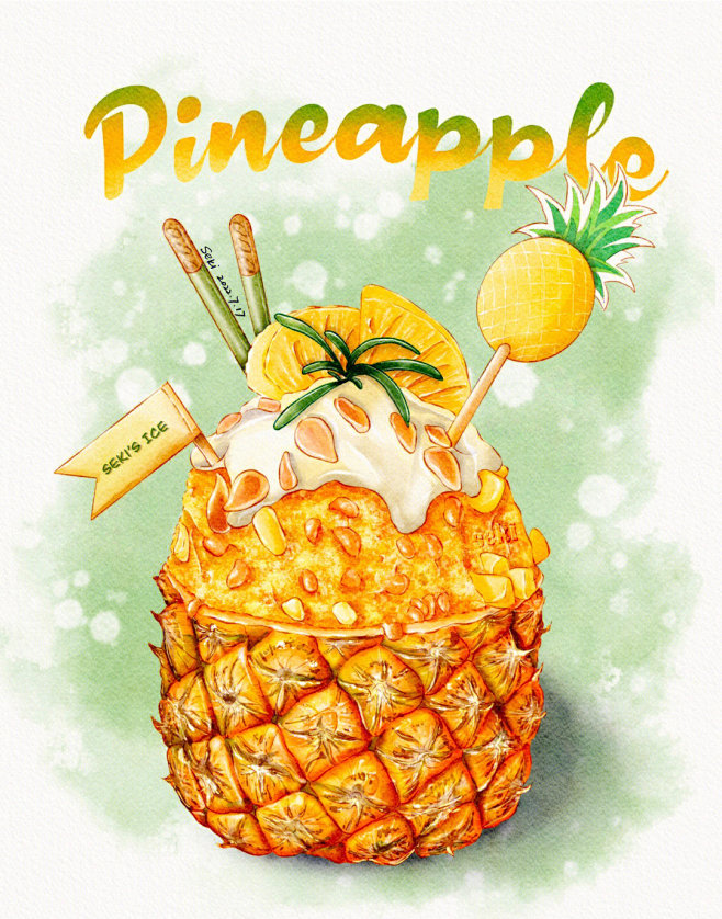 美食绘画 题材来源于微博