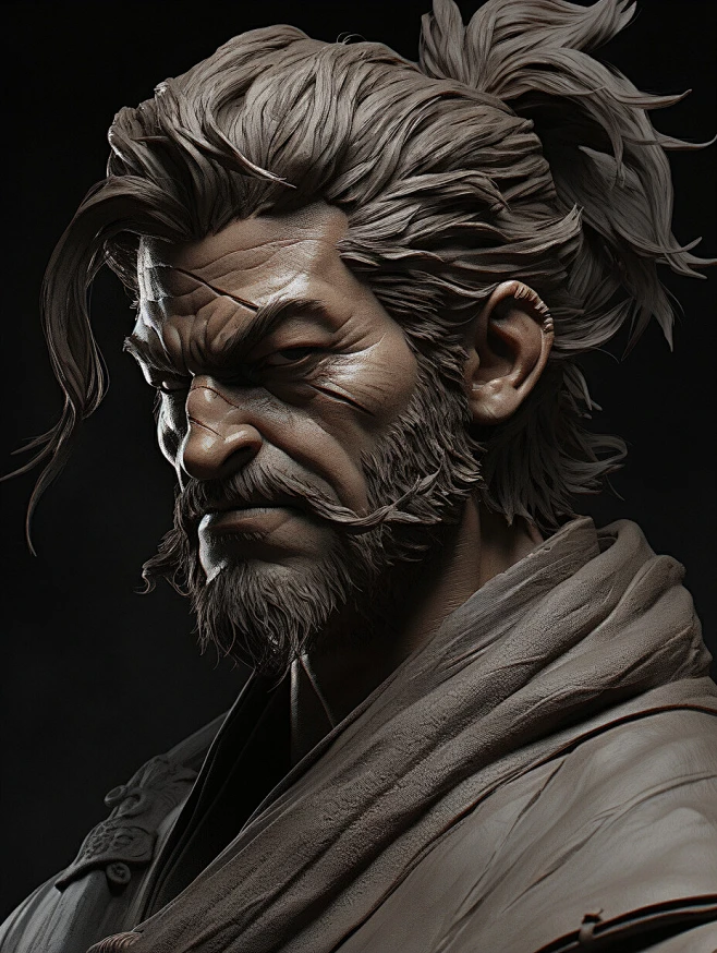 bill-zheng-mykb715-bust-of-miyamoto-musashi-from-takehiko-inoues ...