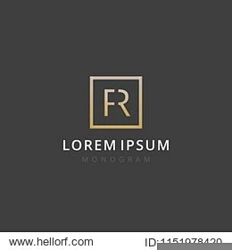 FR. Monogram of Two letters F & R. Luxury, simple, stylish and elegant ...