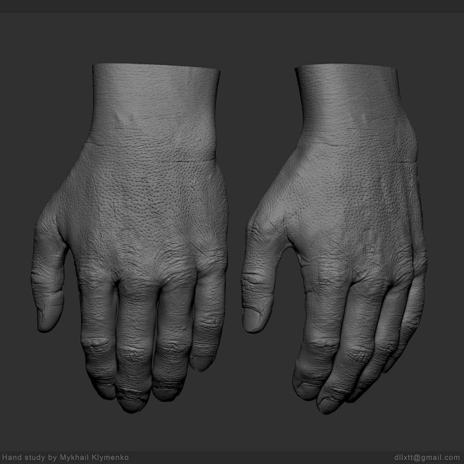 Hand study - Sculpt, Mykhail Klymenko : Started as a speedsculpt and ...