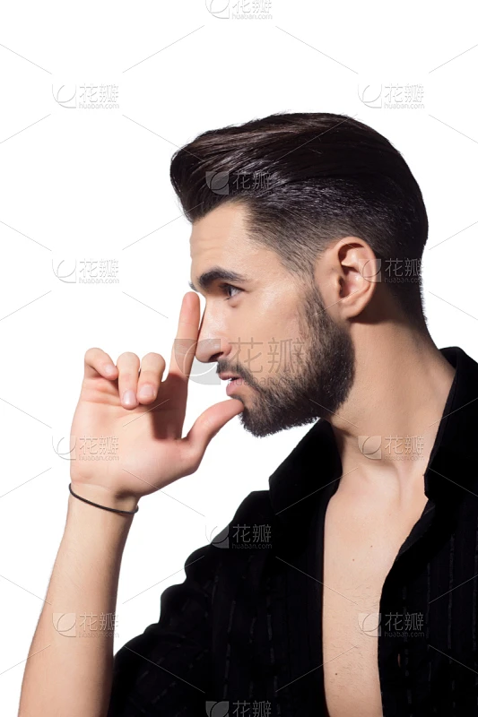 侧面像,时装模特,手,注视镜头,青年男人,垂直画幅,美人,黑发,白人,仅男人素材-花瓣网