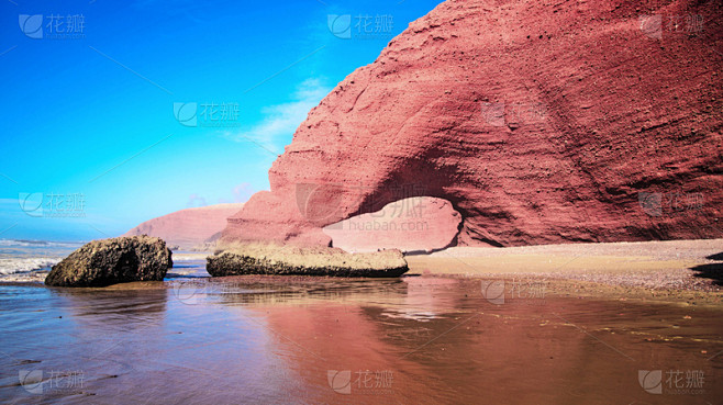 摩洛哥,海滩,海岸线,波浪,沙漠,户外,天空,南,沙子,自然