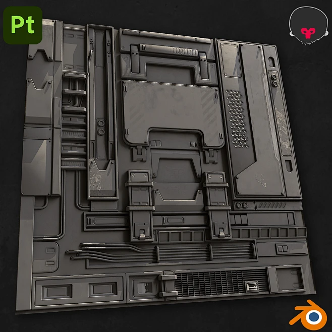 Sci_Fi Utility Wall-花瓣网