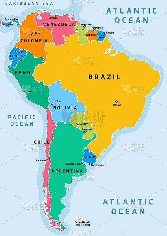南美地图素材-花瓣网