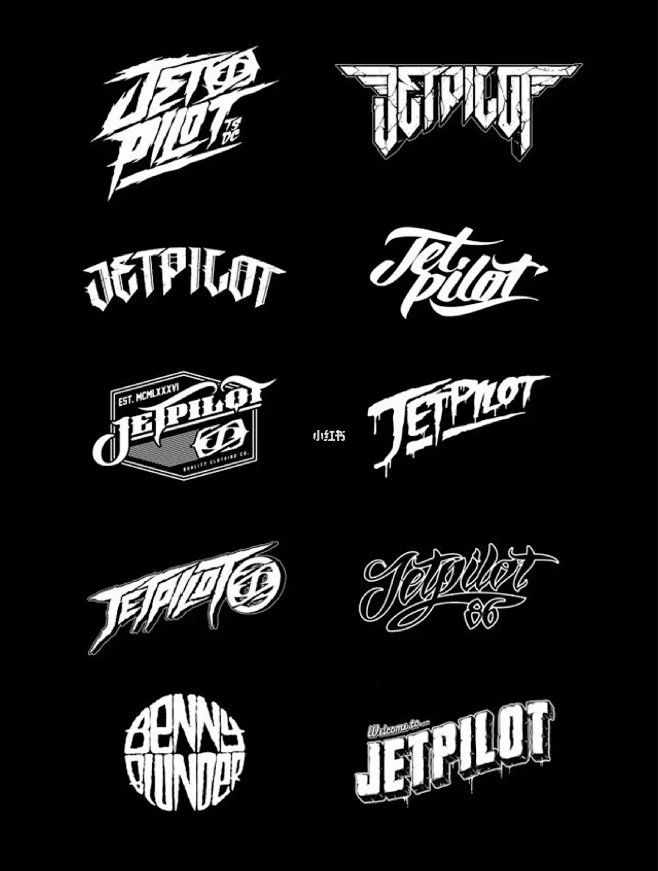 Logo设计｜潮酷 美式百种英文字体设计