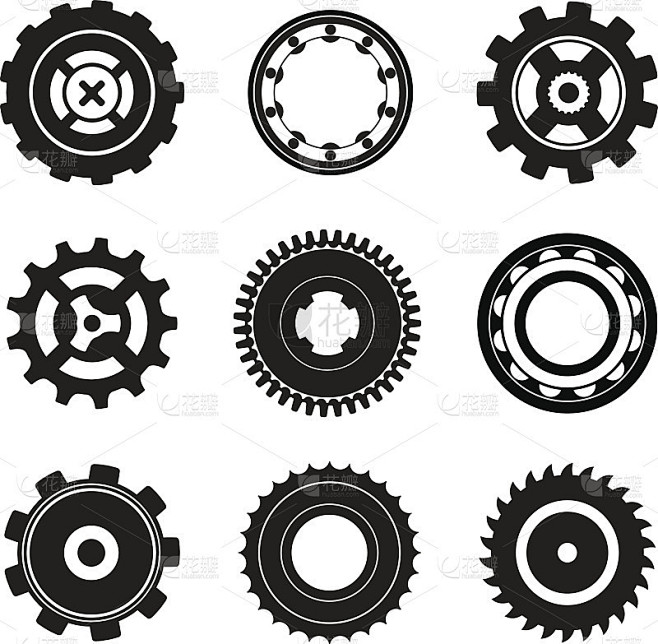 齿轮和轴承图标