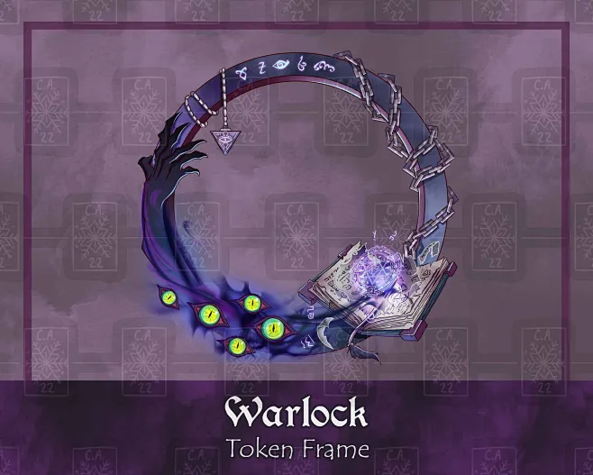 Warlock DD Token FrameDigital TokenTabletopDungeons And DragonsPa-花瓣网