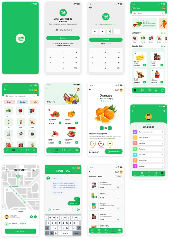 社区电商app ui .fig素材下载 - 豆皮儿UI-花瓣网