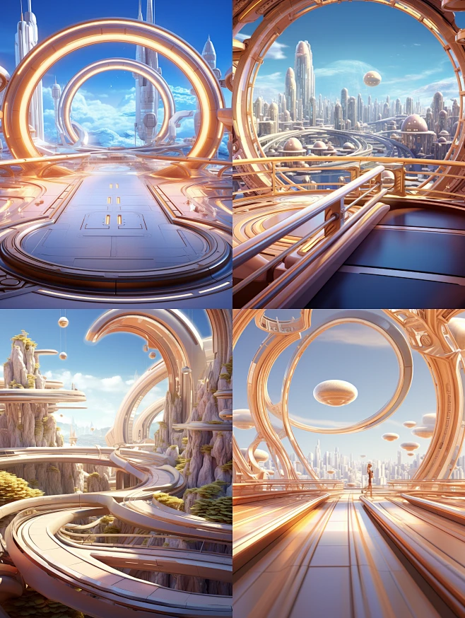 uturistic concept space, virtual reality, hyper-realism, intricate ...