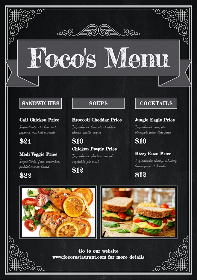 Restaurant Light Food Menu素材-花瓣网