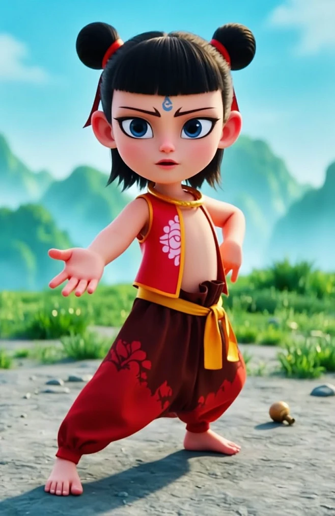 F.1-灵珠版哪吒-哪吒魔童闹海人物角色-LoRA-富足一生-LiblibAI-花瓣网