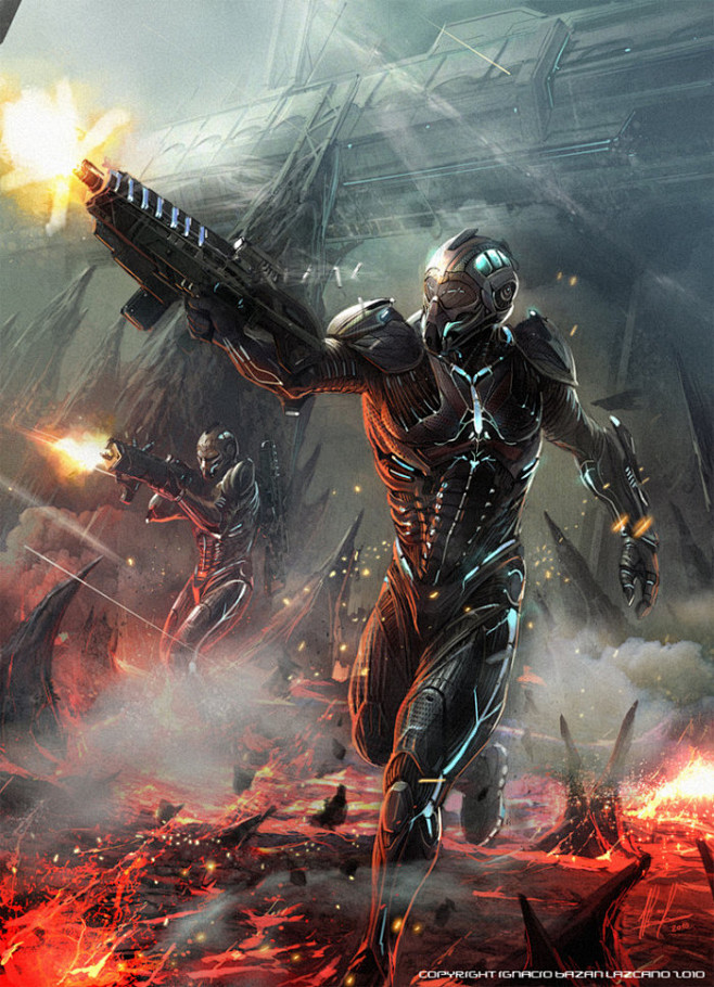 科幻人形装甲原画科幻原画科幻男性装甲原画来自cgbook.cn (3132)