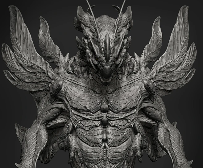 Creature Grey Sculpture-花瓣网