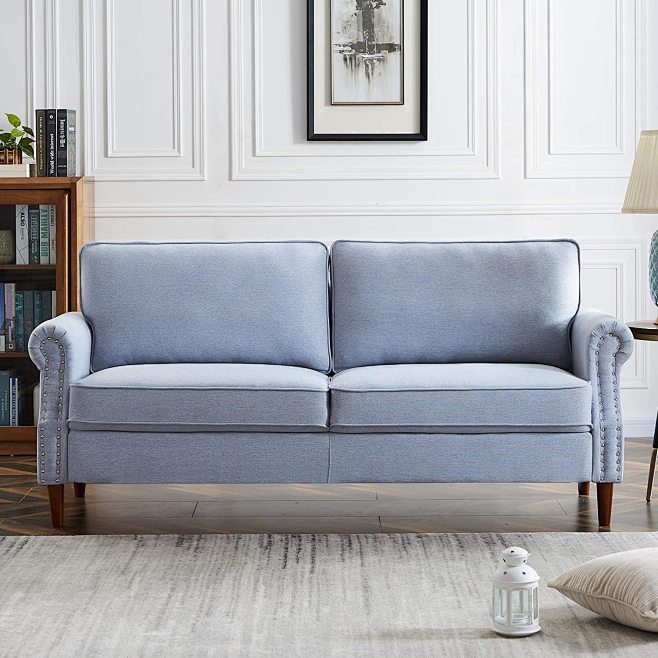 Amazon.com: Dolonm 2 Piece Sofa Sets Mid Century Modern Upholstered ...