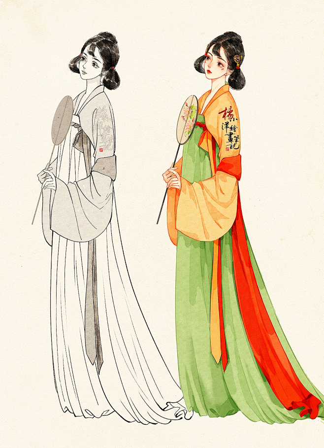杨小洋速涂｜国风汉服美人图鉴合集 (23)