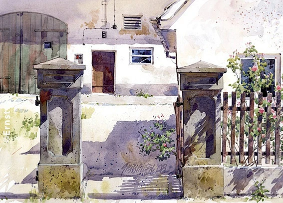 Ernst Grillhiesl水彩风景水彩来自cgbook.cn (120)-花瓣网