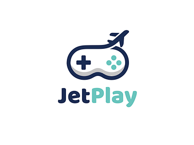 Jet Play 俏皮的标志 有趣的图标组合标志 互联网游戏 喷气式飞机游戏设计设计 logodesigns brandidentity 插图 ...
