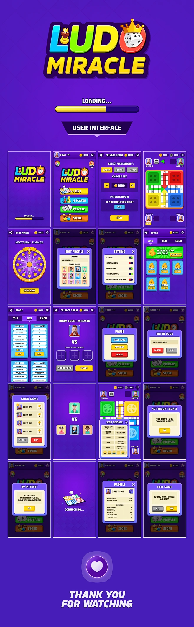 game ui GUI game 2д 2d game Game Art Ludo Miracle Master-花瓣网